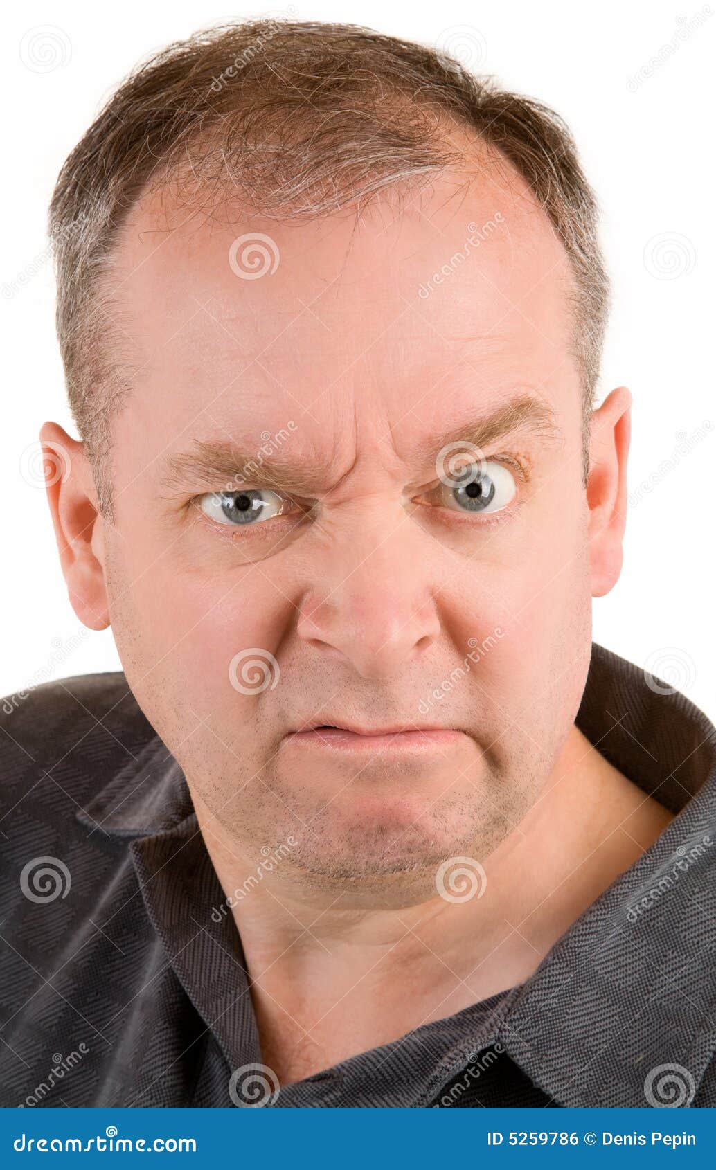 Grumpy Middle Aged Man stock photo. Image of fury, annoyance - 5259786
