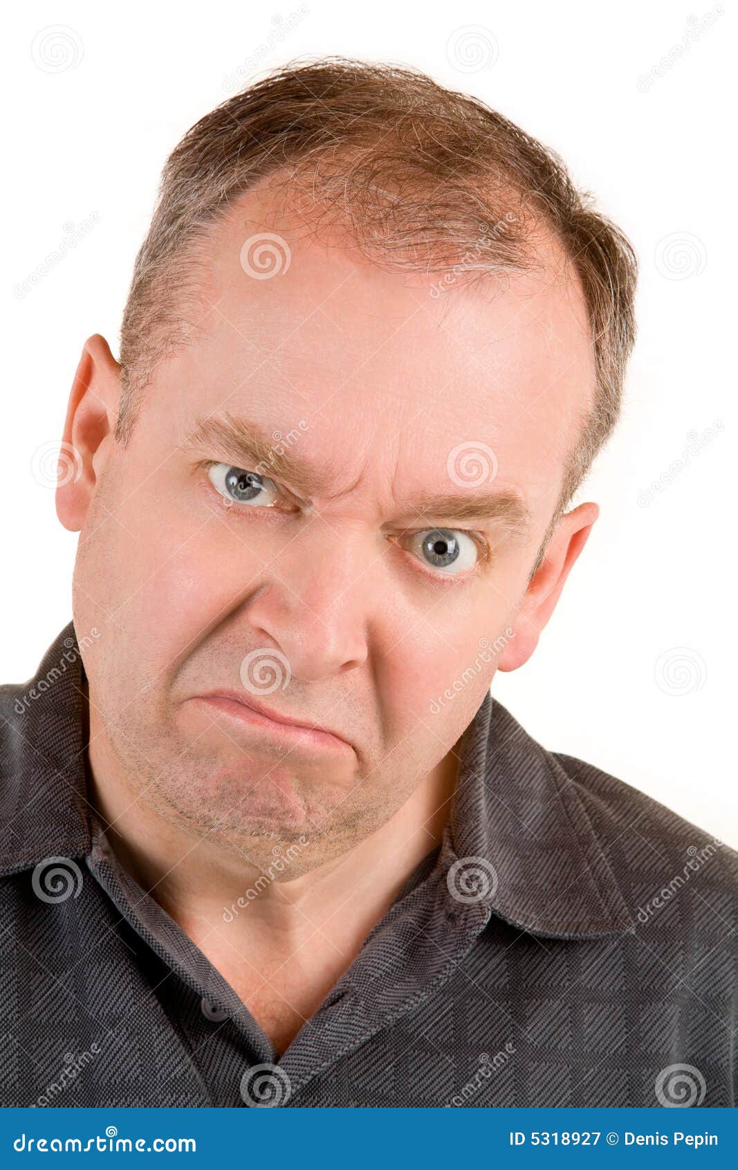 Grumpy Middle Aged Man stock image. Image of grouchy, disagreeable ...