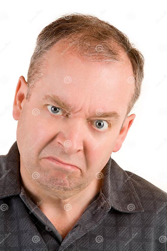 Grumpy Middle Aged Man stock image. Image of grouchy, disagreeable ...