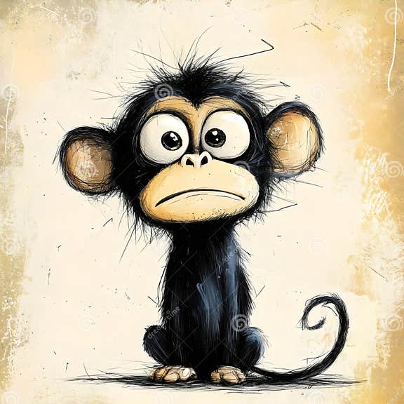 Grumpy Monkey Character Design Stock Photo - Image of angry, grumpy ...