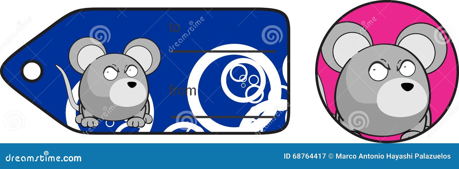 Grumpy Mouse Ball Expression Cartoon Giftcard Stock Vector ...