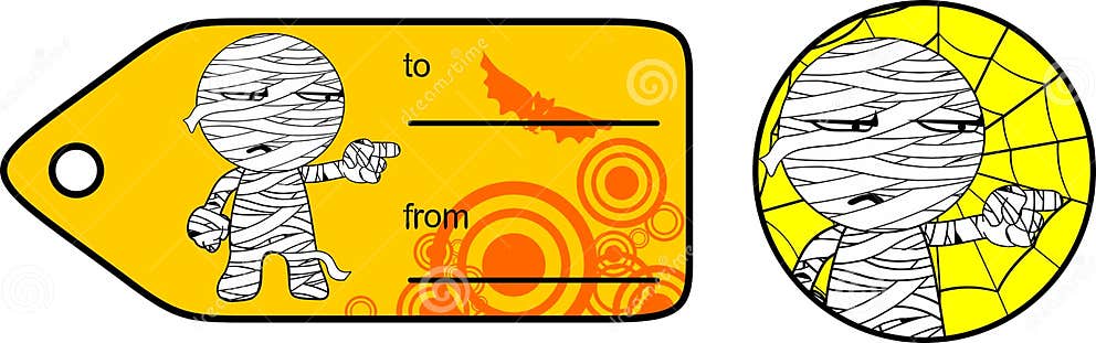 Grumpy Mummy Cartoon Giftcard Sticker Expression Set Stock Vector ...