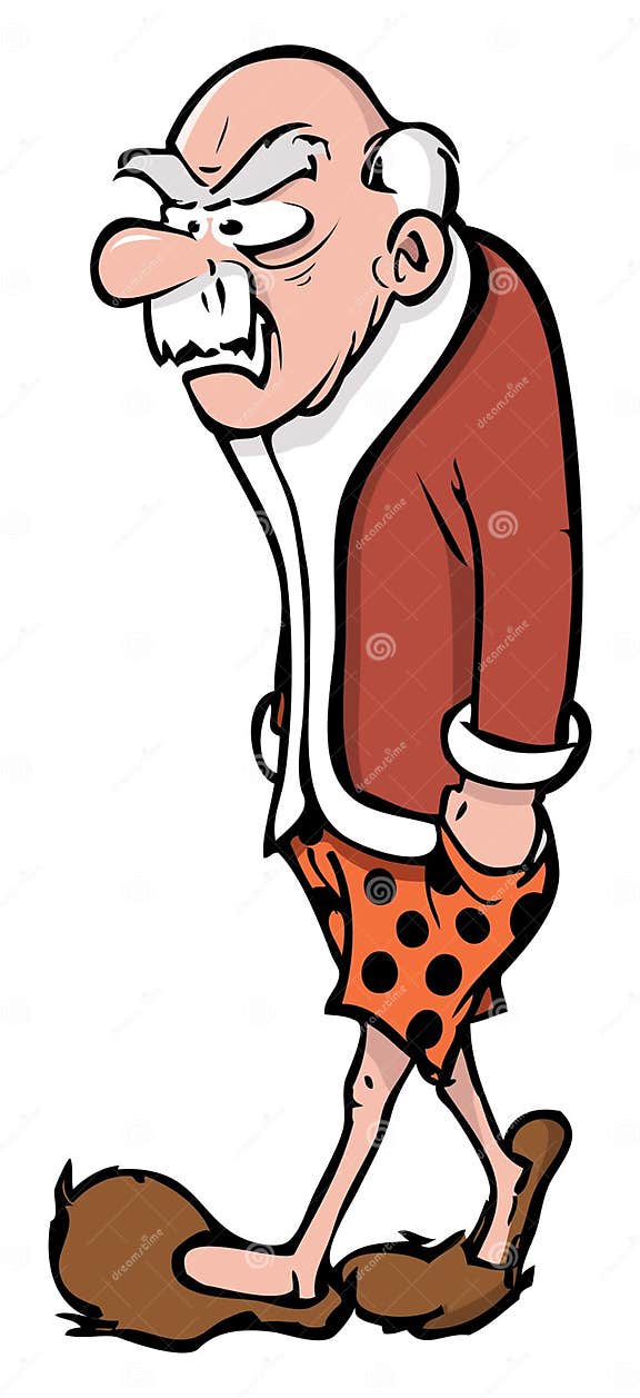Grumpy old man stock vector. Illustration of moping, retire - 6649094