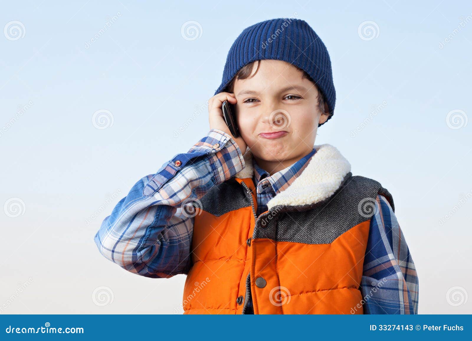 Grumpy Phone Call stock image. Image of fall, outside - 33274143