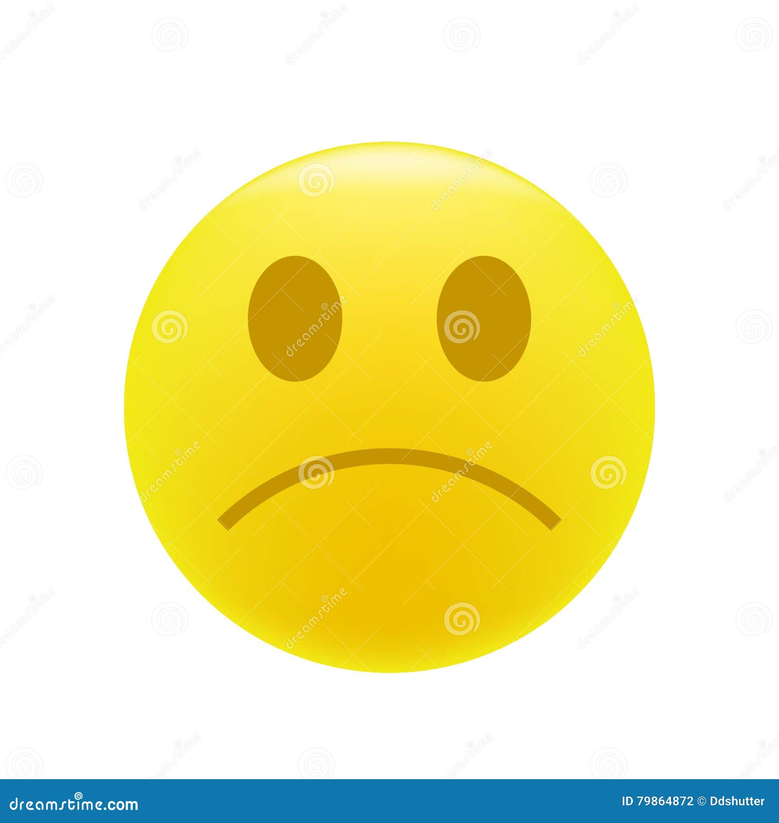 Grumpy Or Sad Emoticon Vector Illustration | CartoonDealer.com #79864872