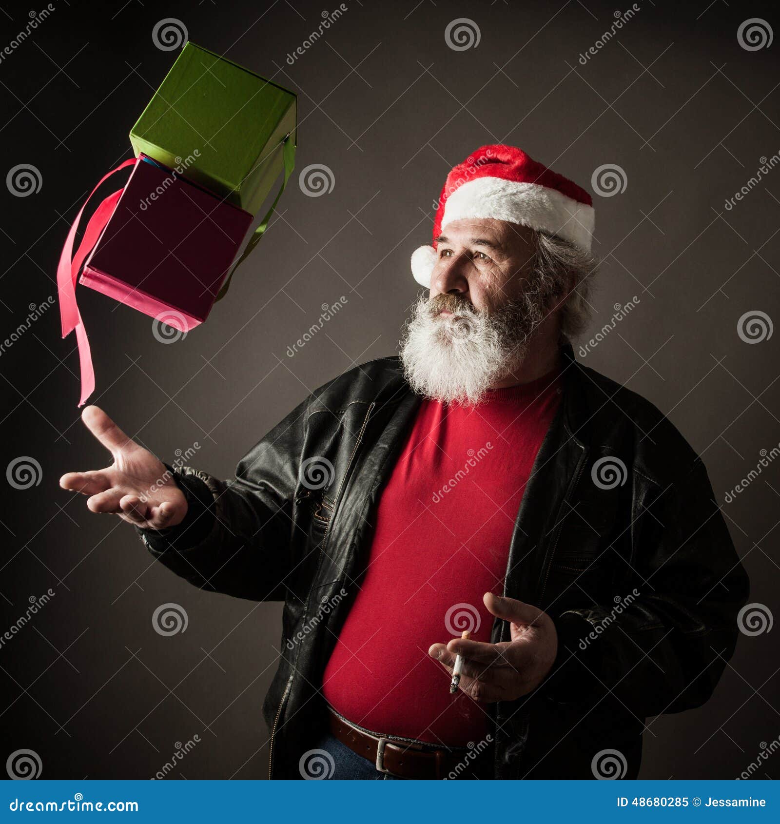 Grumpy Santa Claus stock image. Image of catch, funky - 48680285