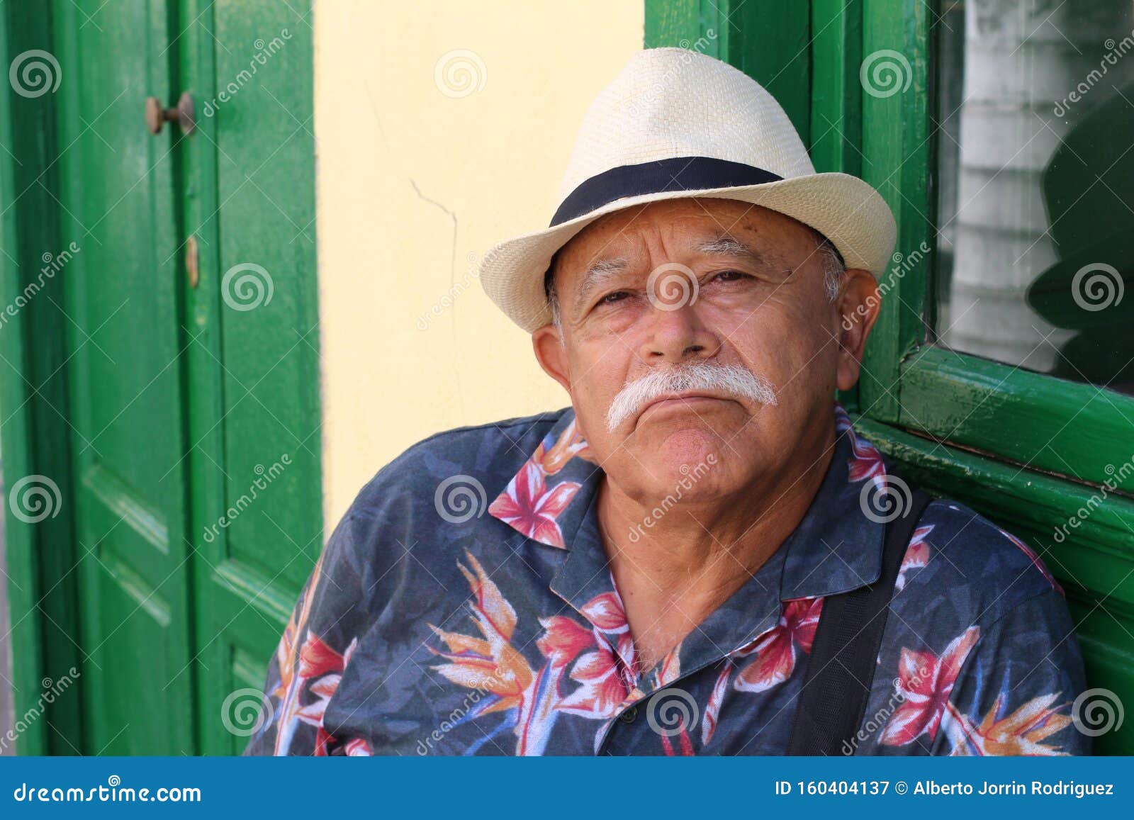 Grumpy Senior Hispanic Man Portrait Stock Image - Image of complaining ...