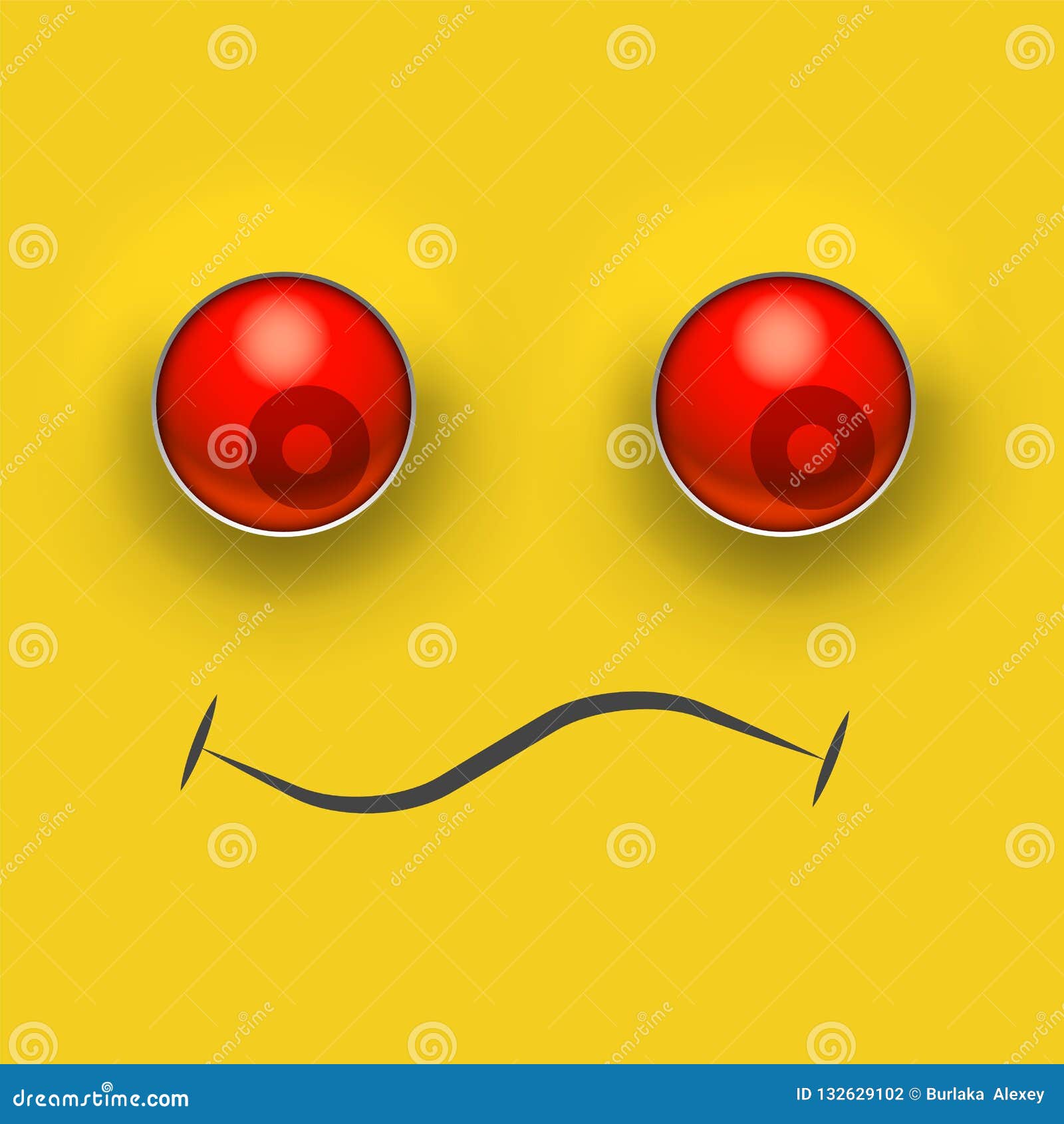 Grumpy Smile Emotion. Vector Illustration Design Editorial Photography ...