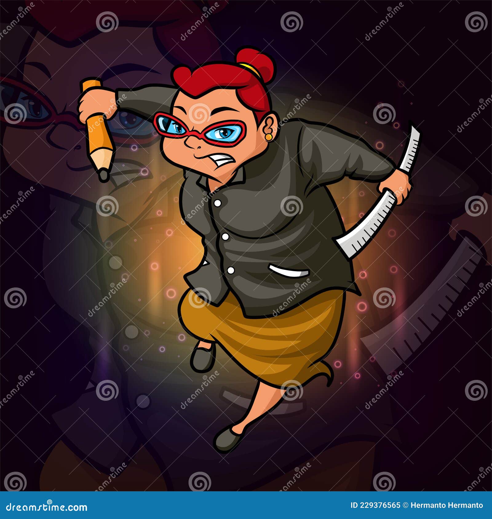 Grumpy Pencil Emoticon Cartoon Illustration | CartoonDealer.com #157477538