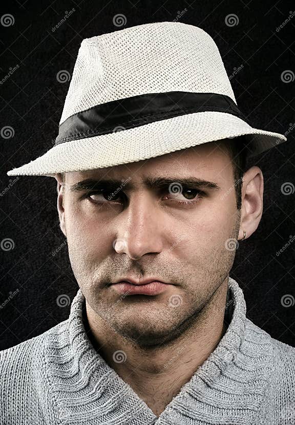 Grumpy young man stock image. Image of portrait, inconvenience - 28121661