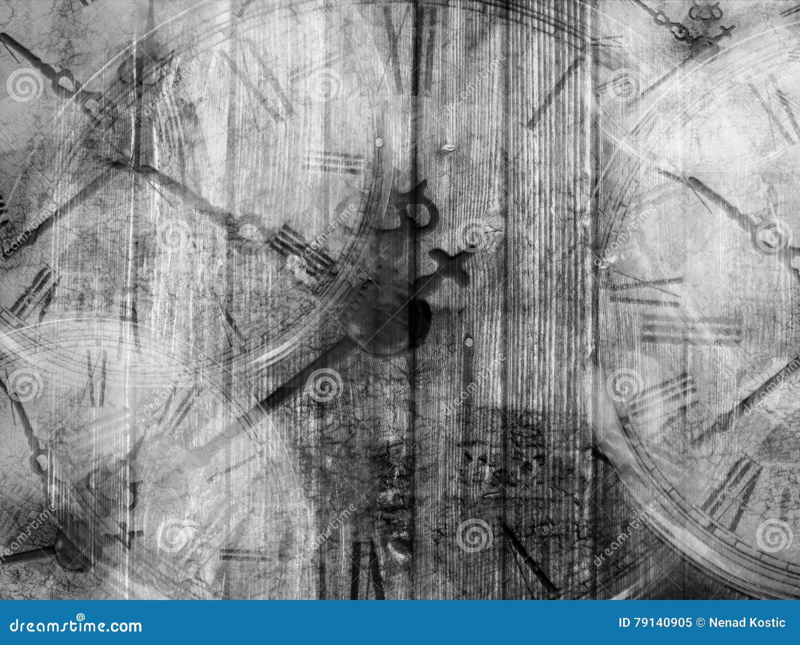 Antique Clocks With Arabic Numerals. Classic And Vintage Round Designs ...