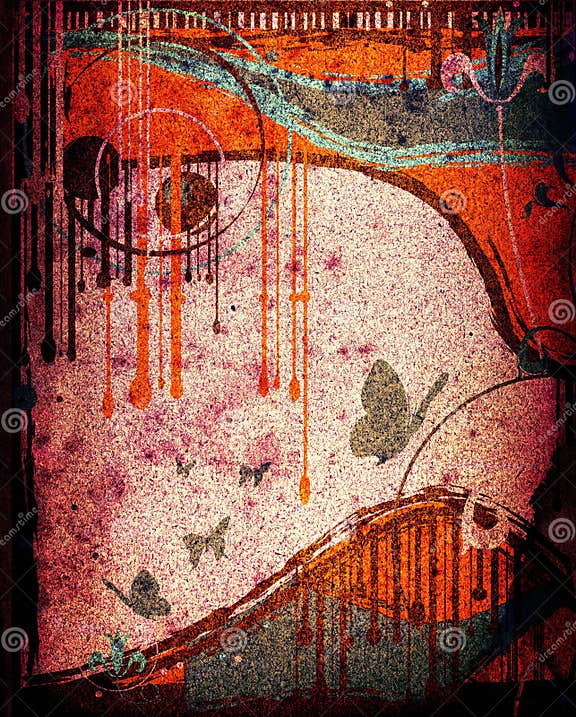 Grunge abstract design stock illustration. Illustration of splatter ...
