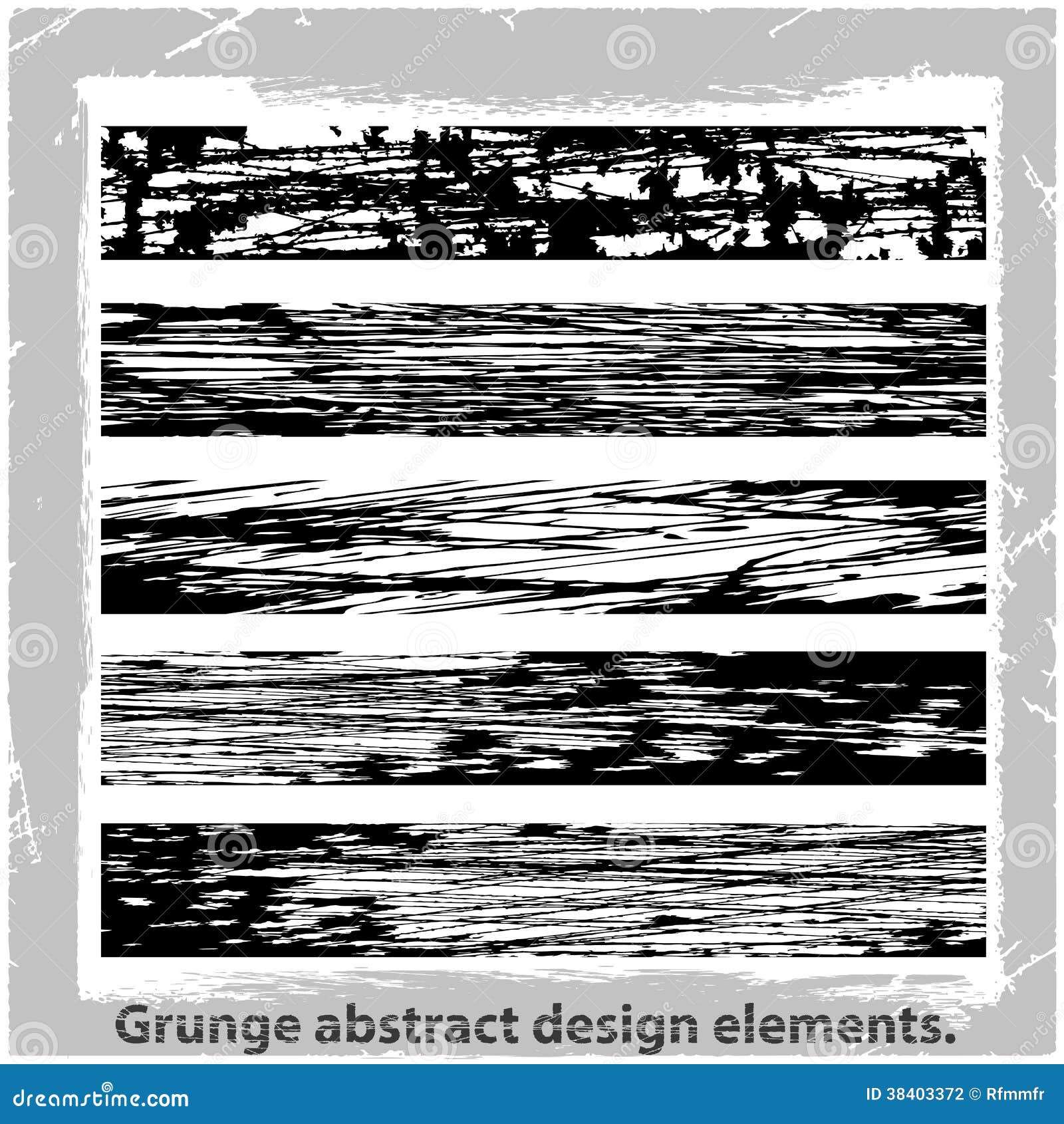 Grunge Abstract Design Elements. Stock Illustration - Illustration of ...