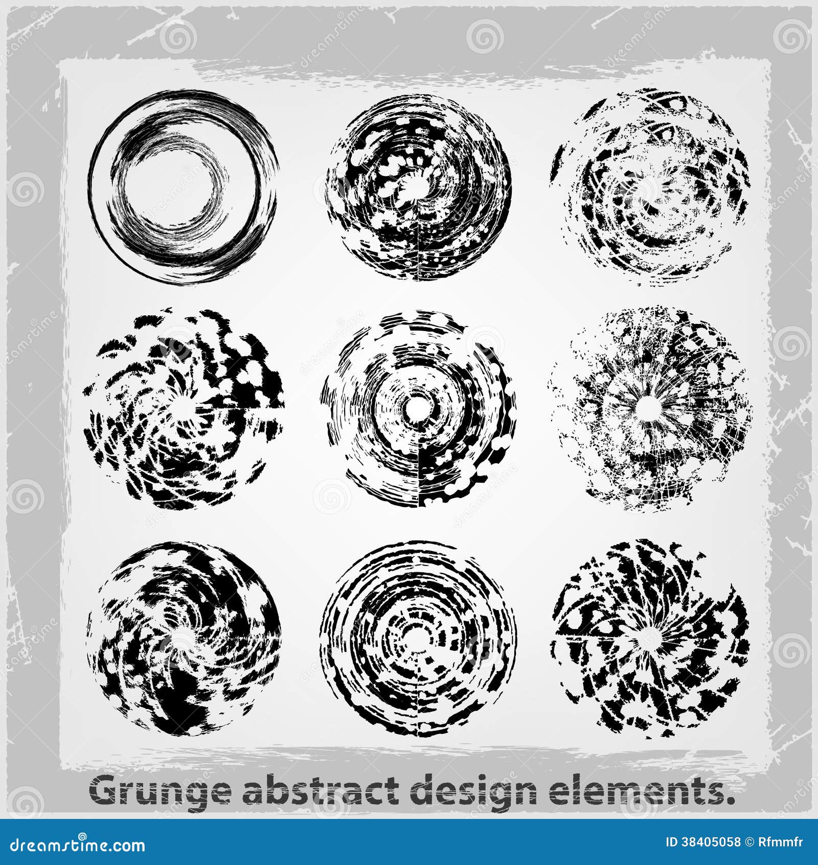 Grunge Abstract Design Elements. Stock Illustration - Illustration of ...
