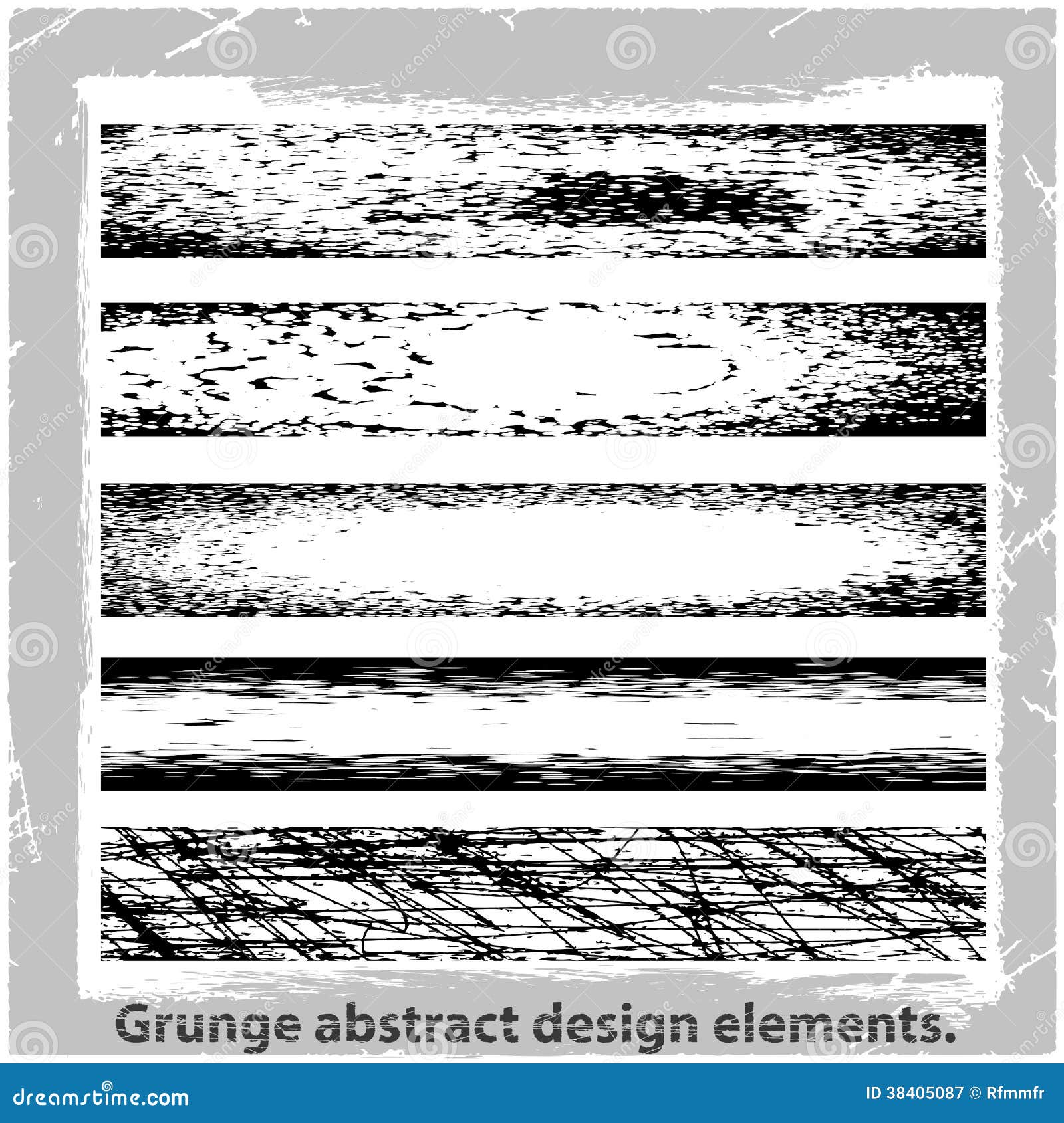 Grunge Abstract Design Elements. Stock Illustration - Illustration of ...