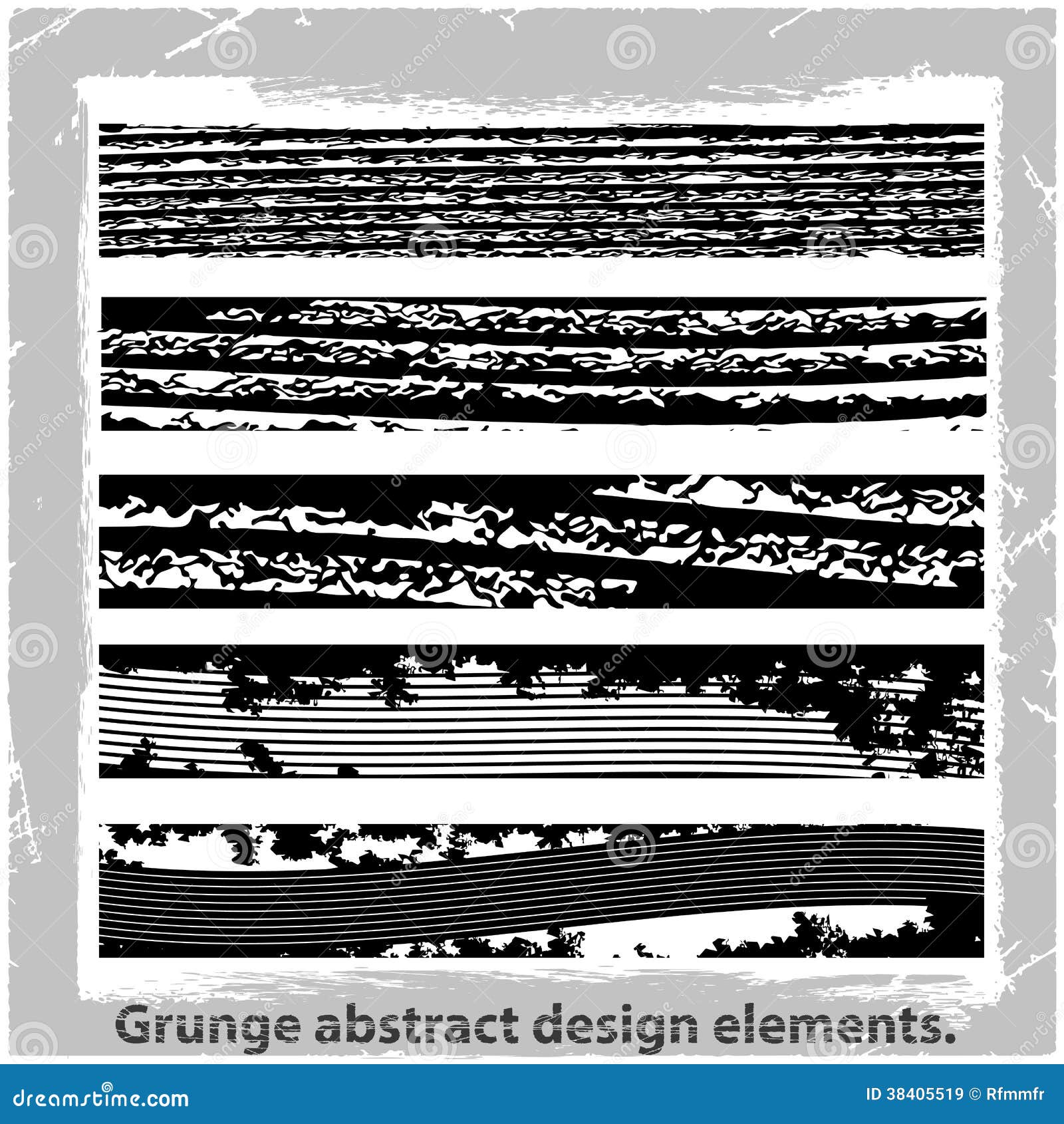 Grunge Abstract Design Elements. Stock Illustration - Illustration of ...