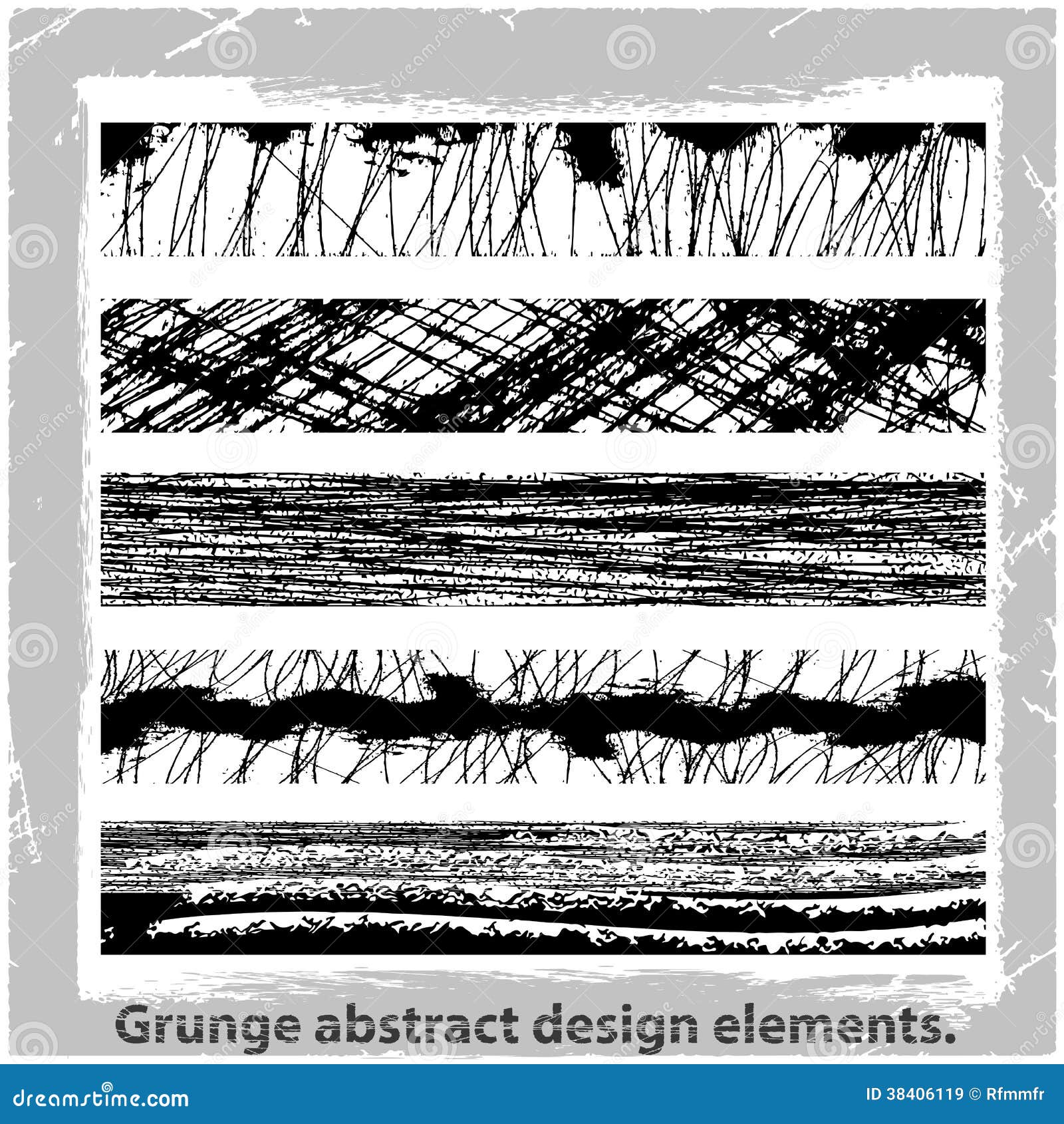 Grunge Abstract Design Elements. Stock Illustration - Illustration of ...