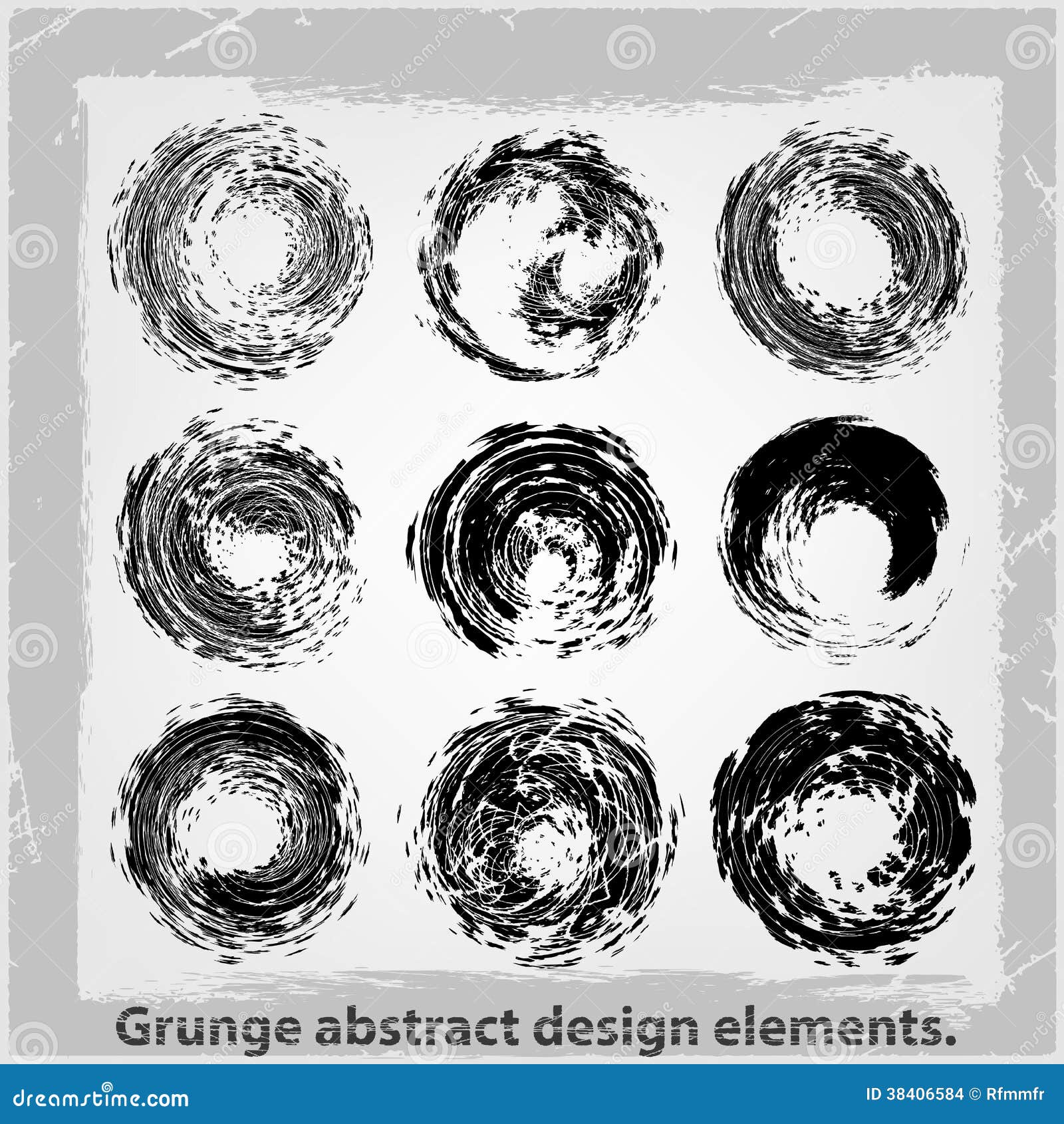 Grunge Abstract Design Elements. Stock Illustration - Illustration of ...