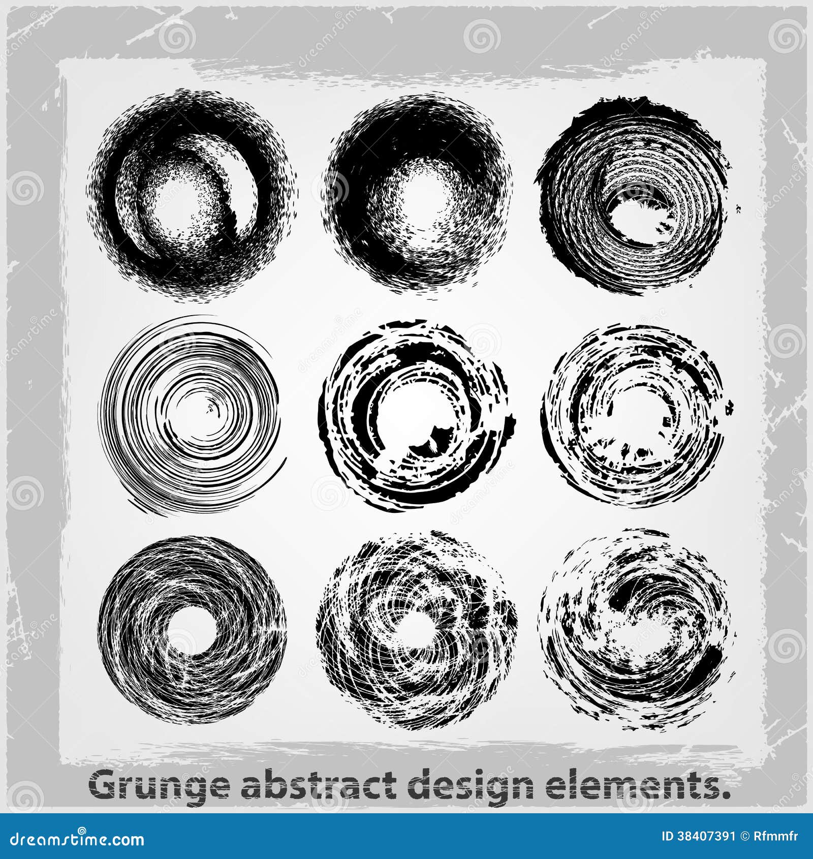 Grunge Abstract Design Elements. Stock Illustration - Illustration of ...