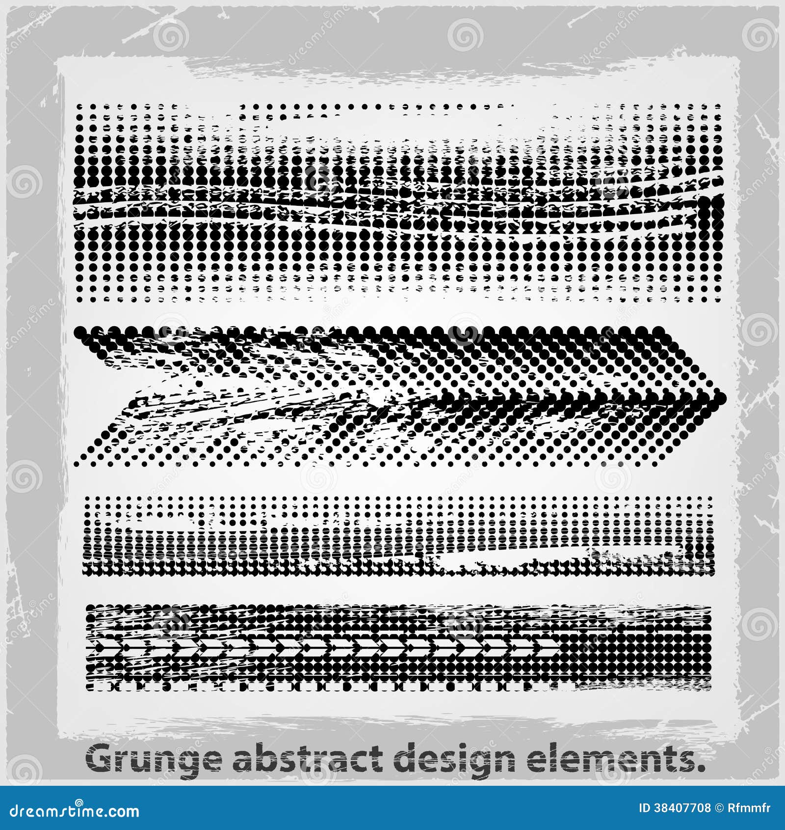 Grunge Abstract Design Elements. Stock Illustration - Illustration of ...