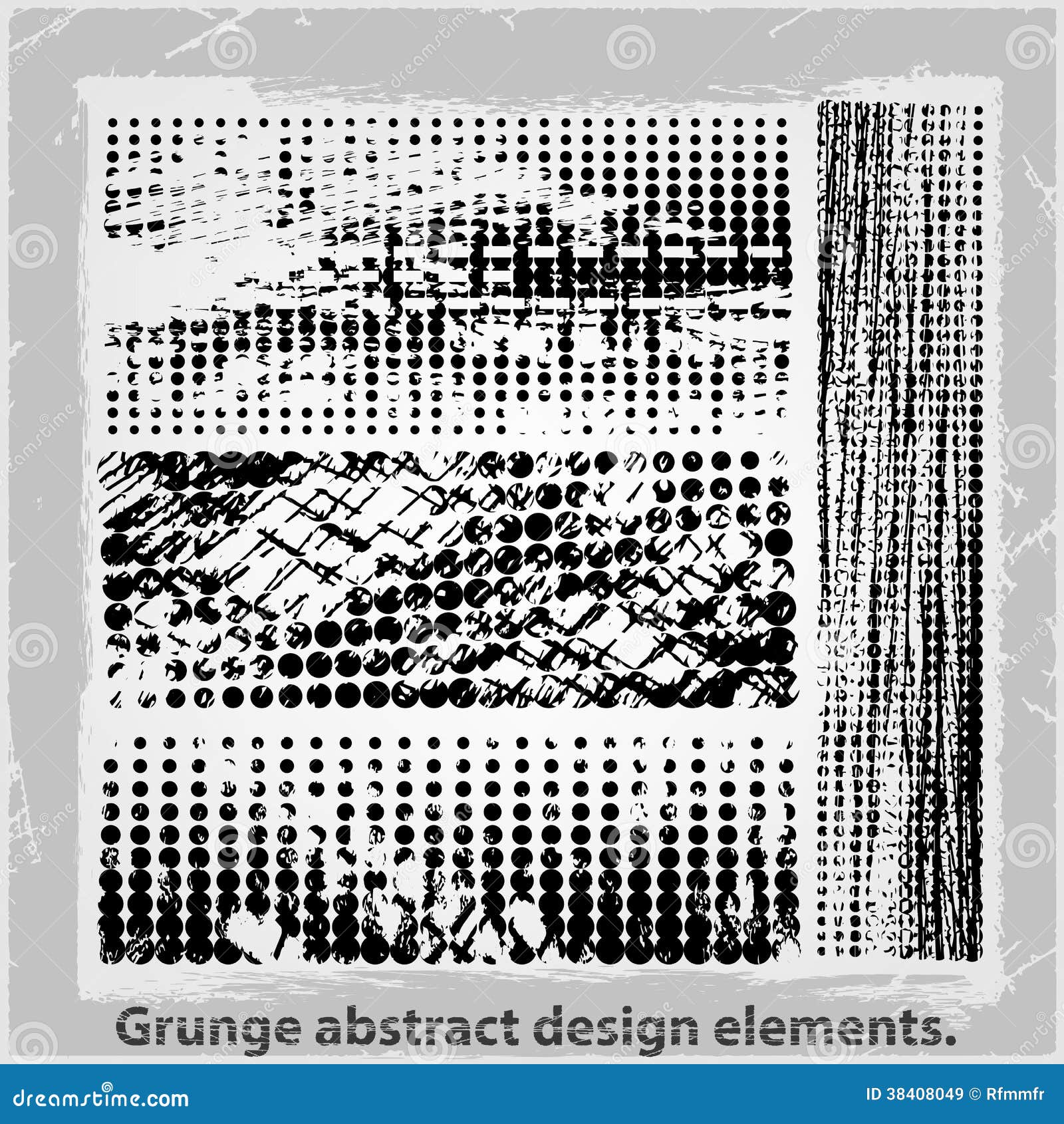 Grunge Abstract Design Elements. Stock Illustration - Illustration of ...