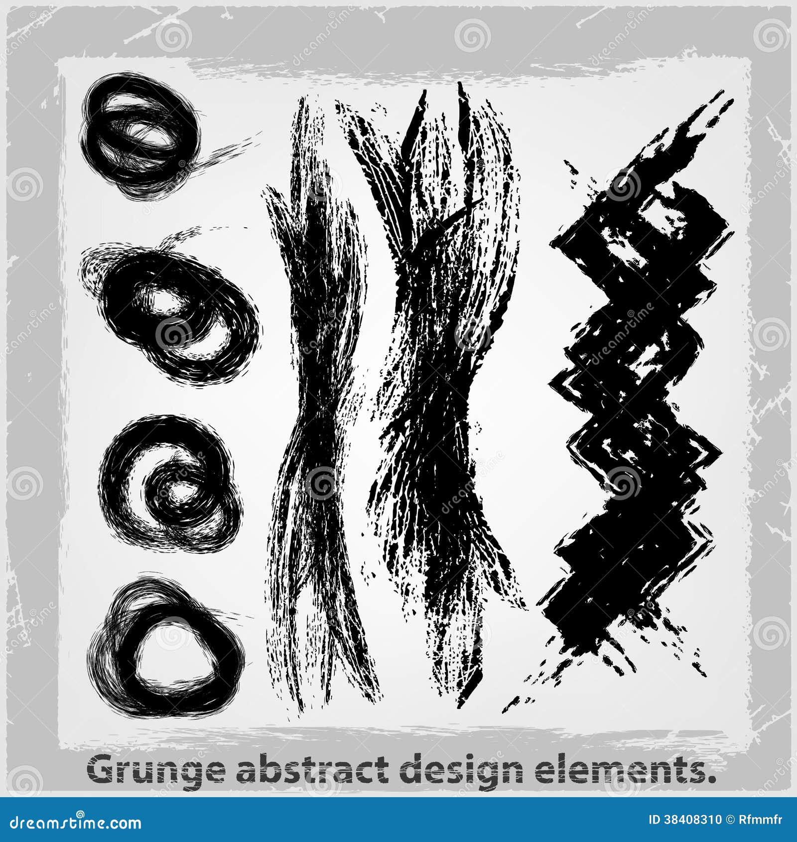 Grunge Abstract Design Elements. Stock Illustration - Illustration of ...