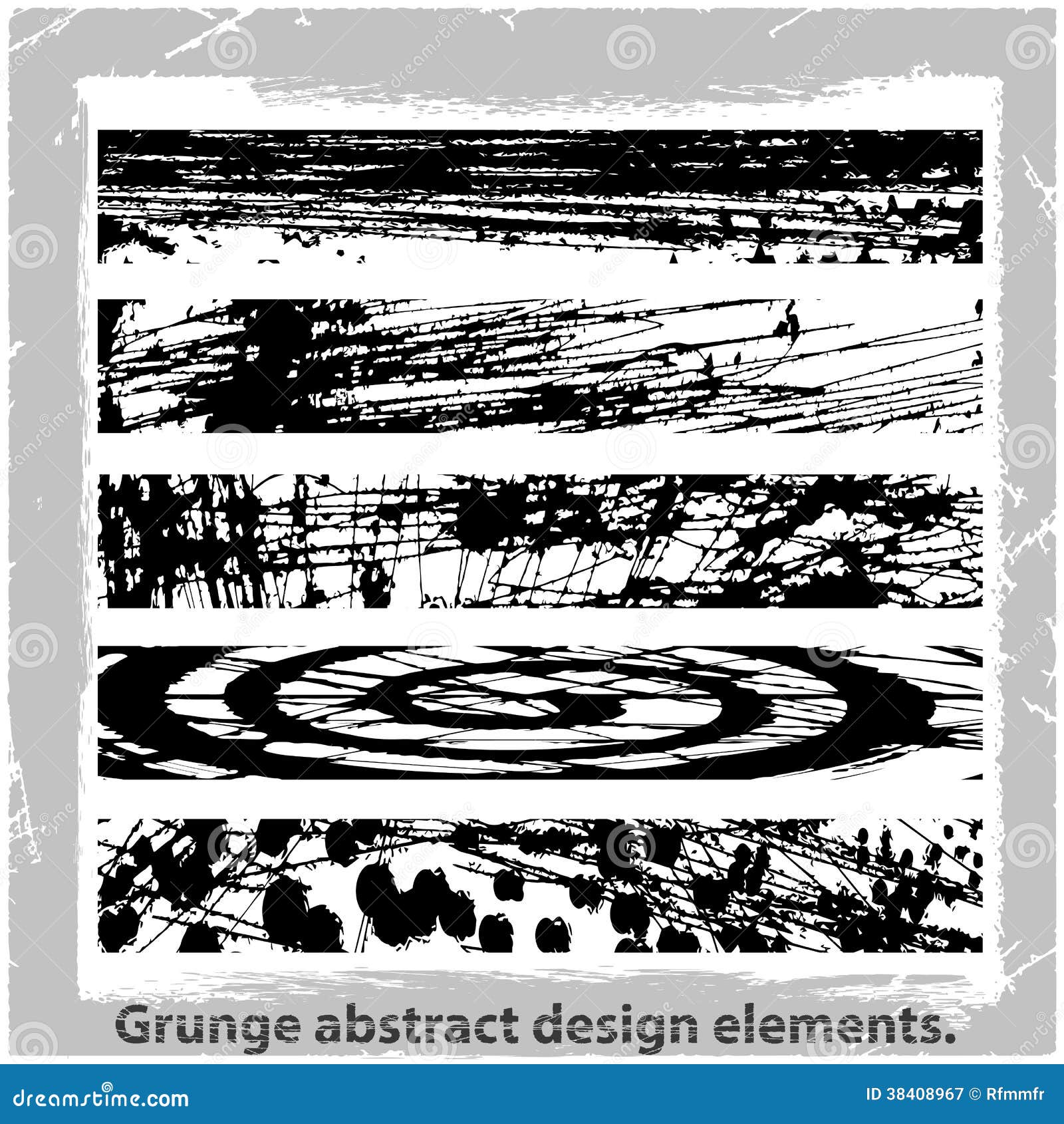 Grunge Abstract Design Elements. Stock Illustration - Illustration of ...
