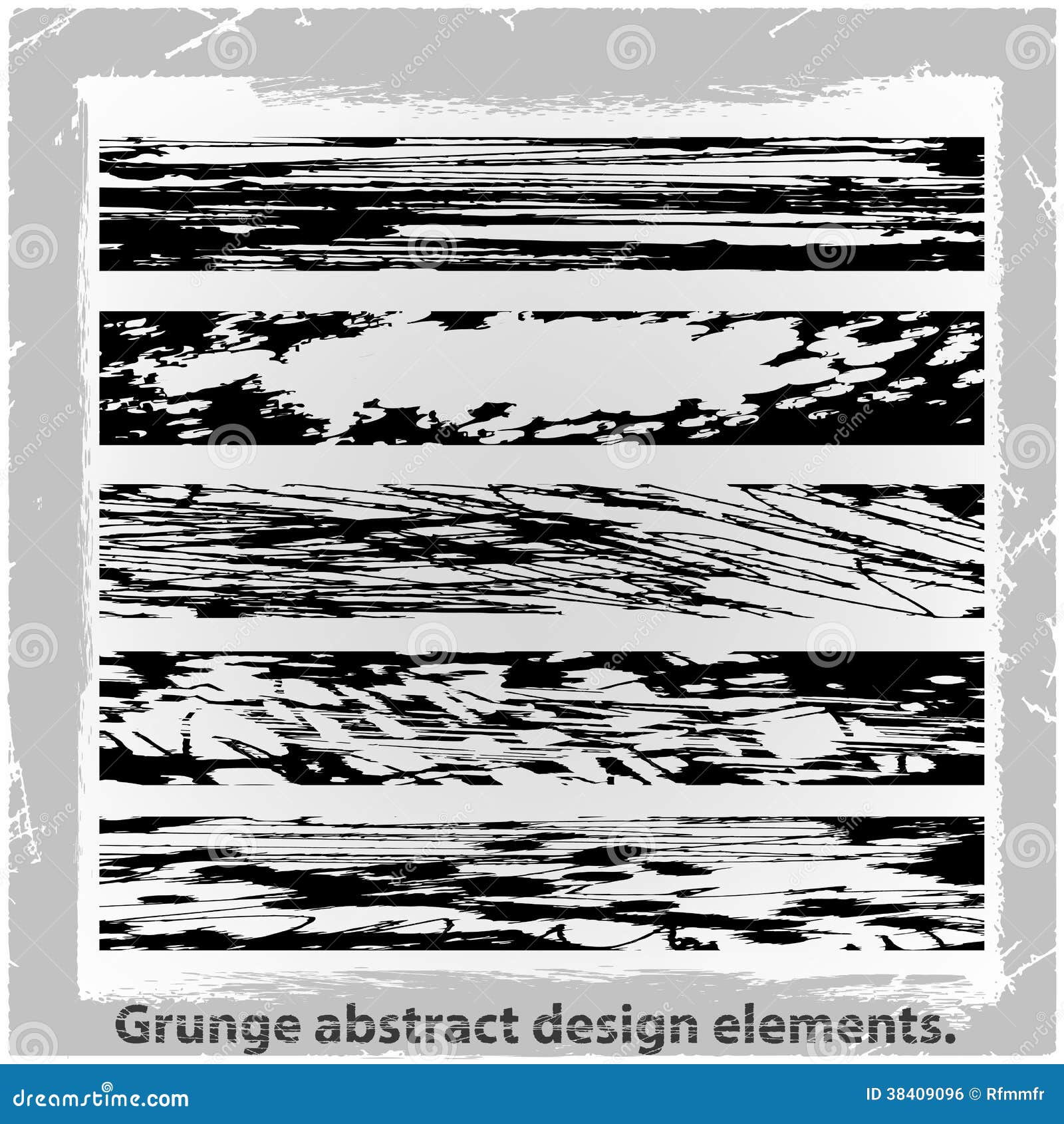 Grunge Abstract Design Elements. Stock Vector - Illustration of circle ...