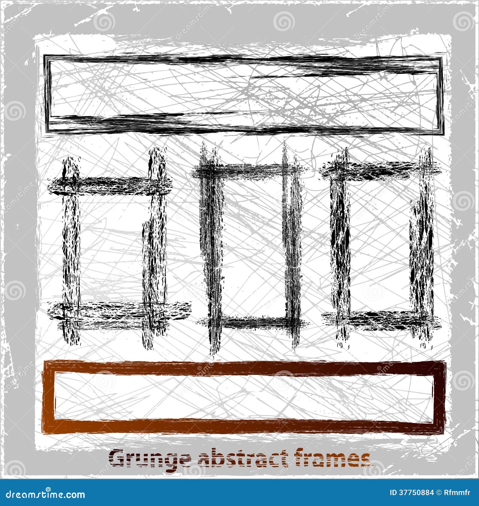 Grunge abstract frames. stock vector. Illustration of circle - 37750884