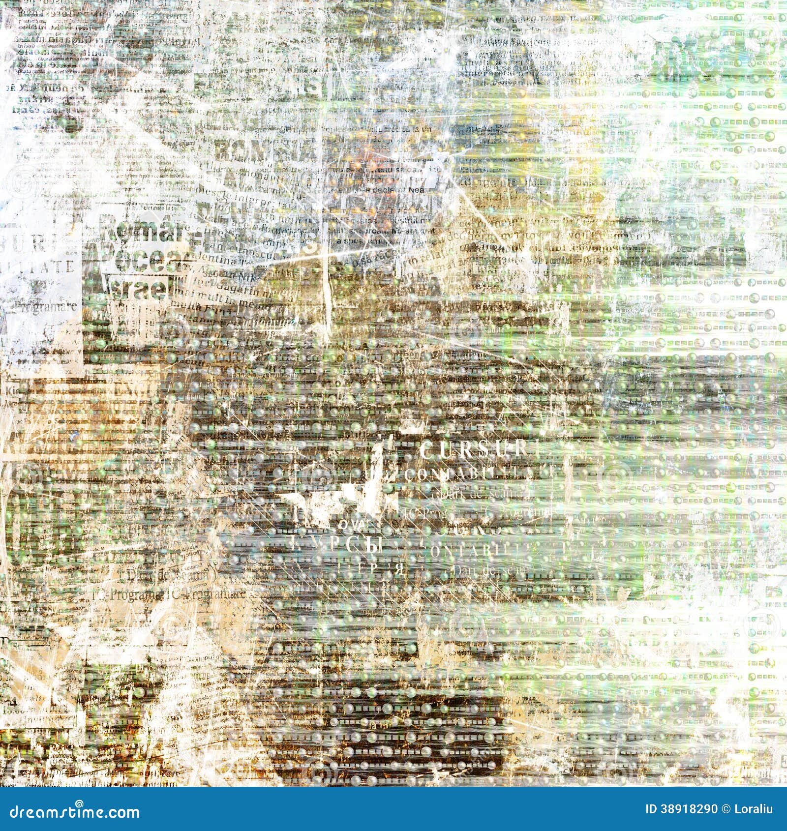 Grunge Abstract Newspaper Background Stock Illustration - Illustration ...