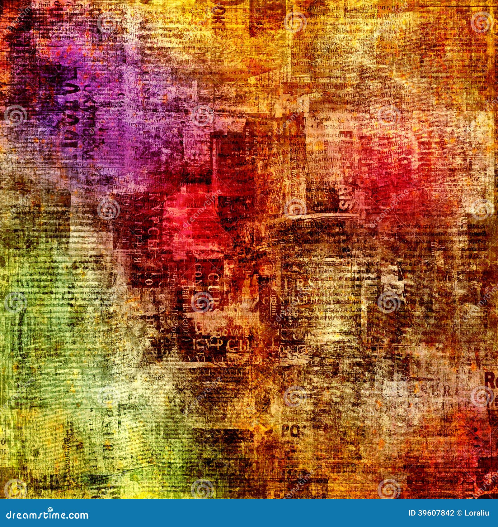 Grunge Abstract Newspaper Background Stock Illustration - Illustration ...