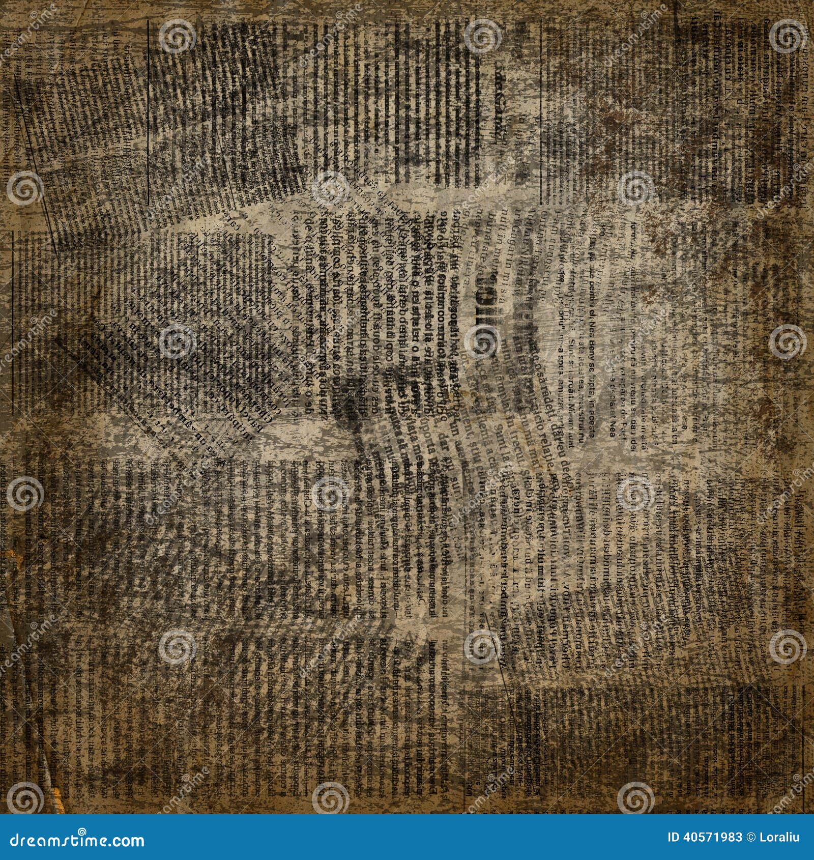 Grunge Abstract Newspaper Background for Design Stock Illustration ...