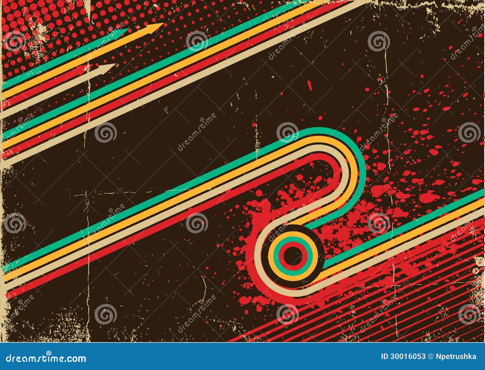 Grunge Abstract with Retro Background on Old Poste Stock Vector ...