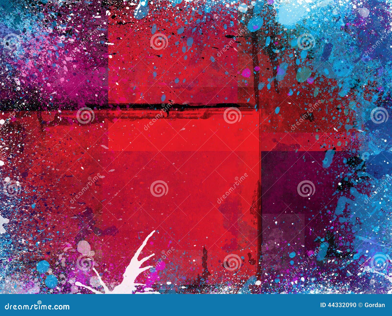 Grunge Abstract Textured Collage with Space for Stock Illustration ...