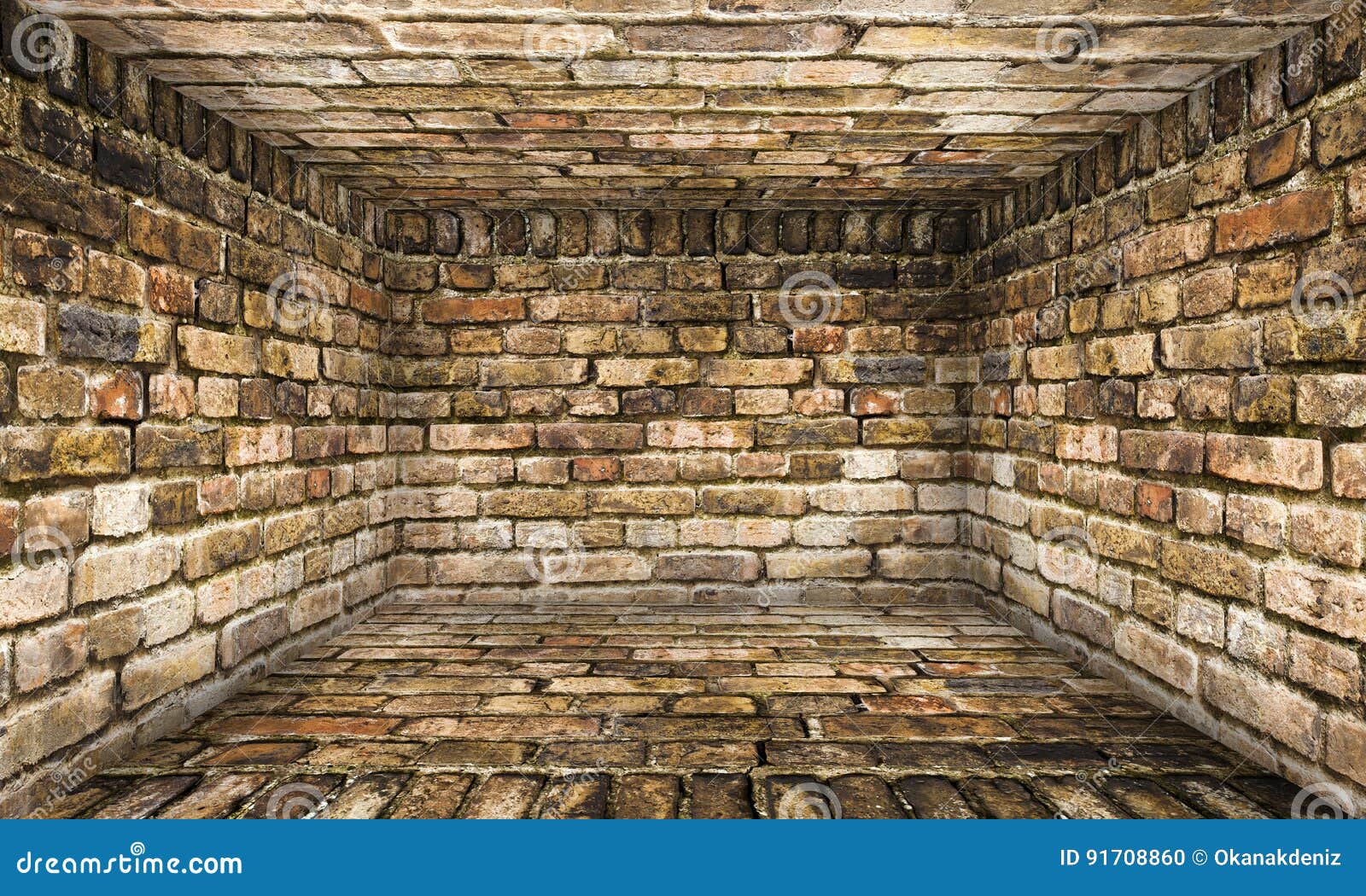 Grunge Abstract Urban Brick Room Stage Background Stock Photo - Image ...