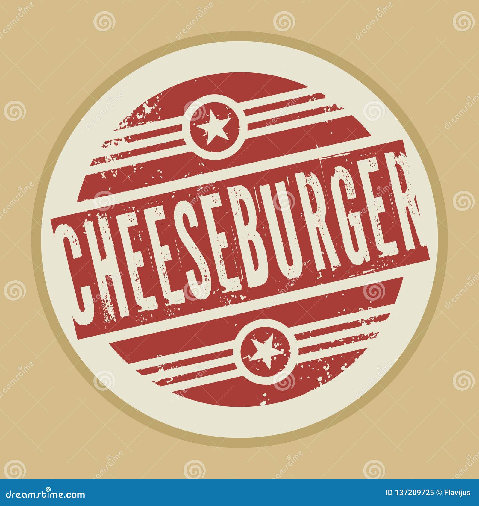 Grunge Abstract Vintage Stamp or Label with Text Cheeseburger Stock ...