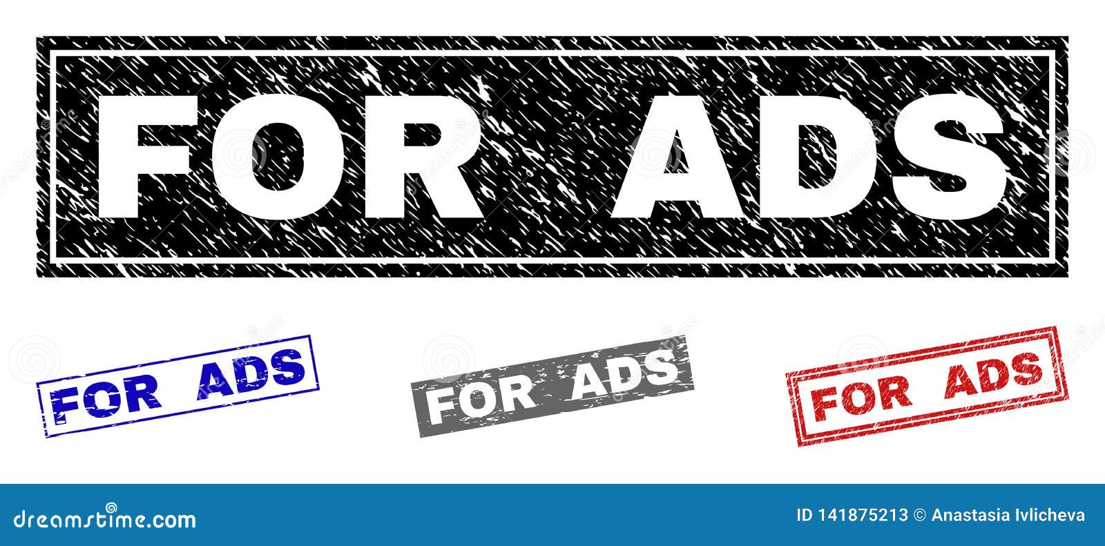 Grunge for ADS Textured Rectangle Stamps Stock Vector - Illustration of ...