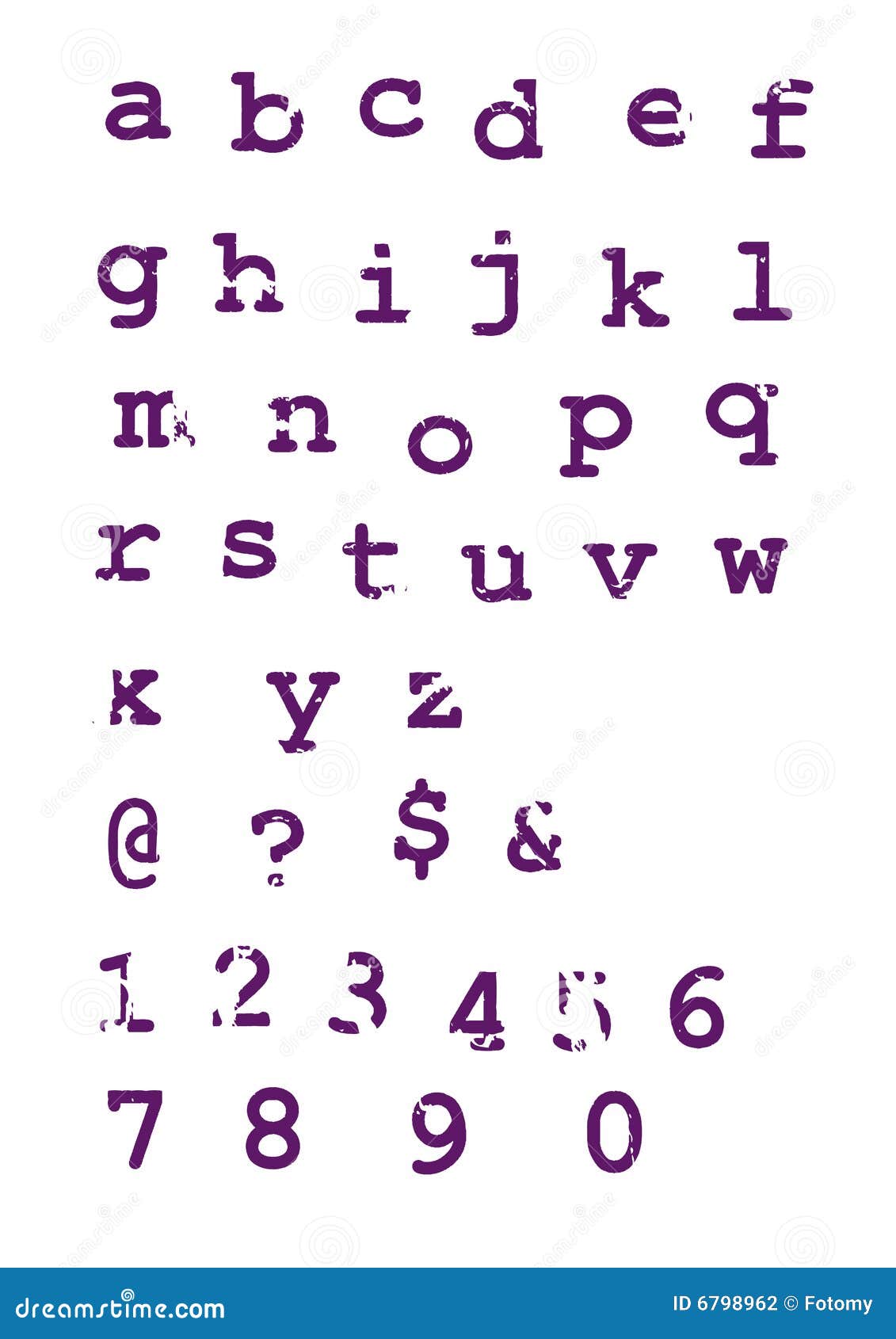 Decayed Alphabet Font. Scratched Vintage Letters And Numbers. Cartoon ...