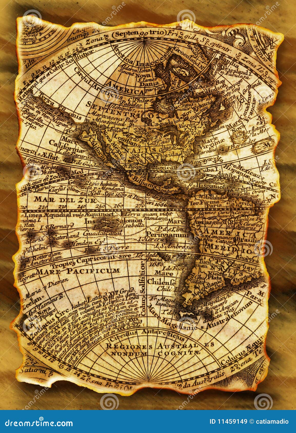 Grunge ancient map stock image. Image of america, antique - 11459149