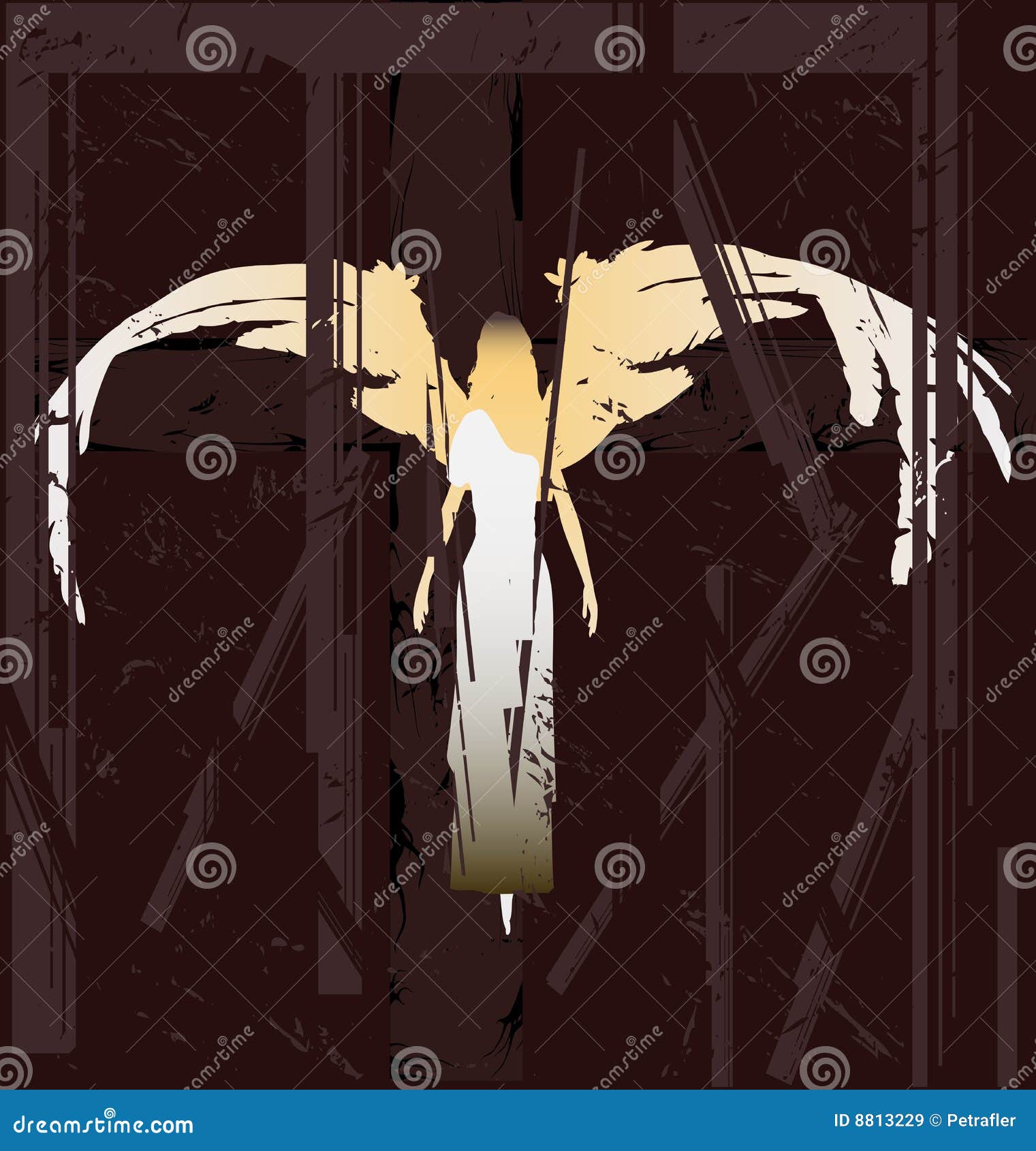 Grunge Angel stock vector. Illustration of baroque, angel - 8813229