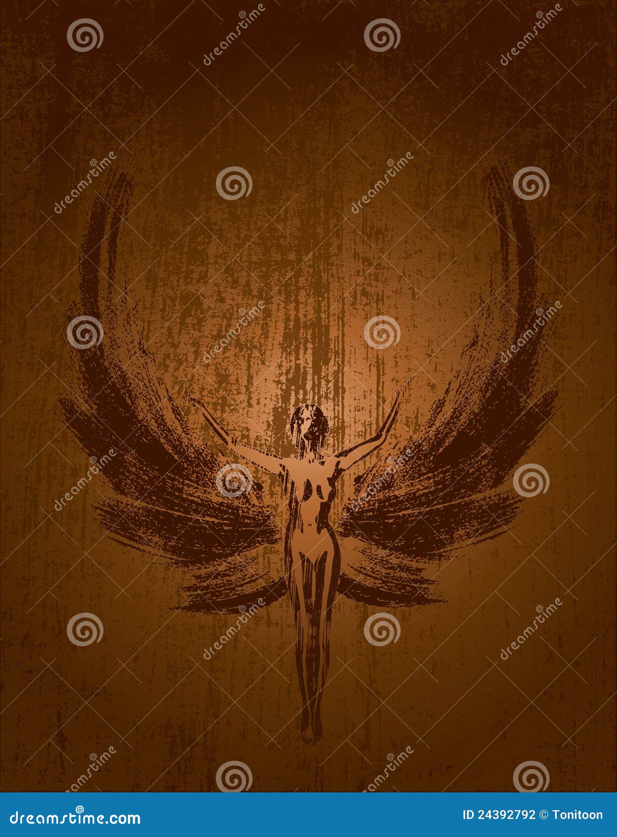 Grunge angel wings stock vector. Illustration of futuristic - 24392792