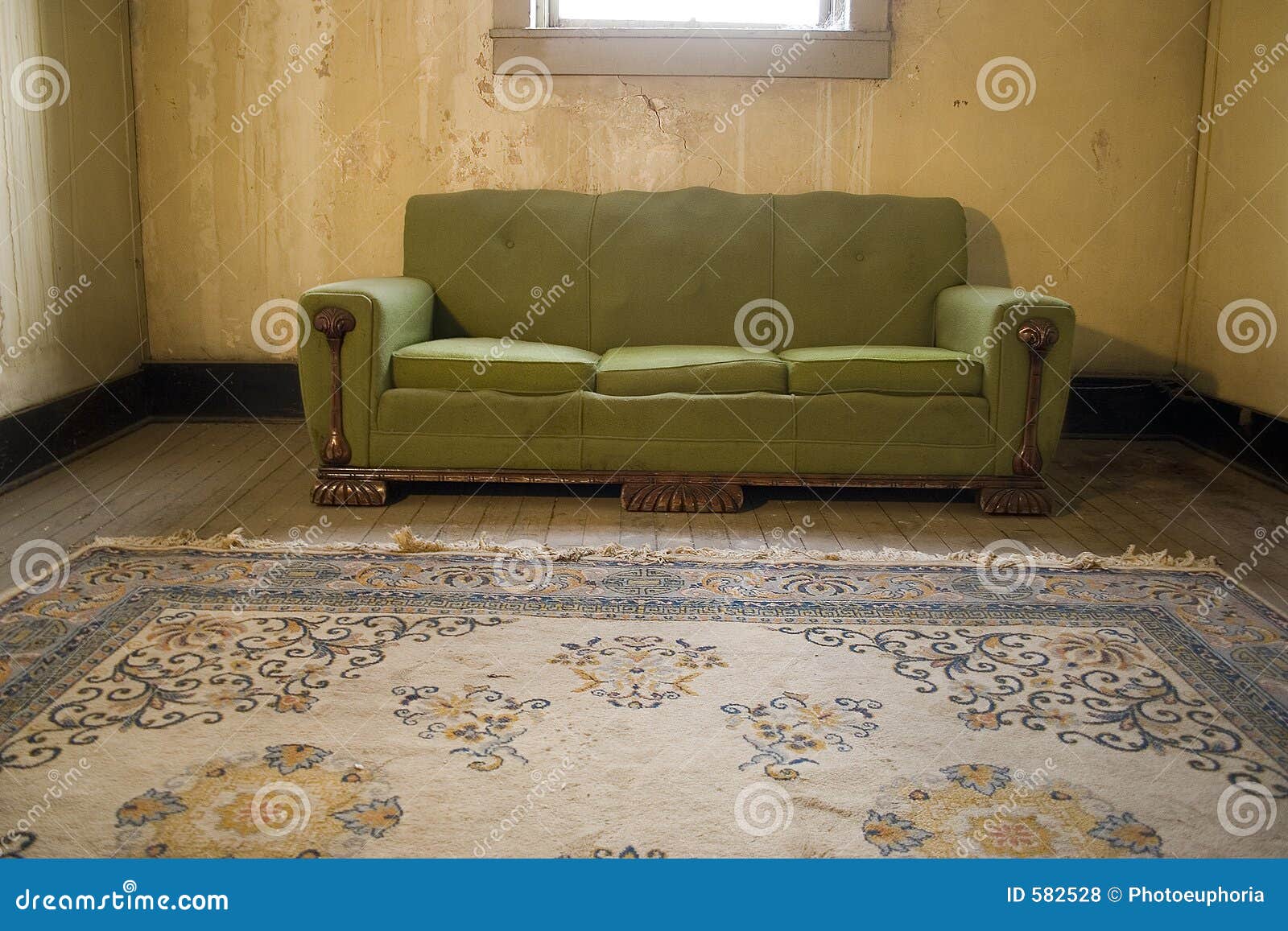 Grunge Apartment Sofa Rug Room Poverty Stock Photo - Image of living ...