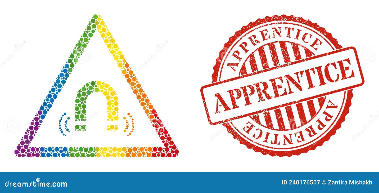 Grunge Apprentice Watermark and Rainbow Magnet Field Warning ...