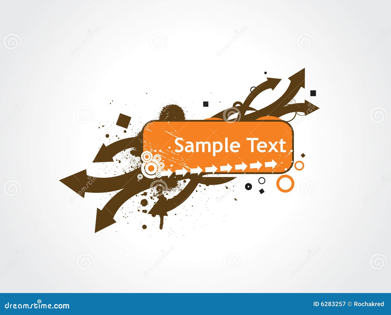 Grunge arrow sample text stock vector. Illustration of growth - 6283257