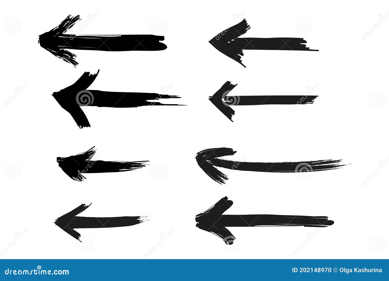 Grunge Arrow Vector. Grunge Arrow Brush Stock Vector - Illustration of ...