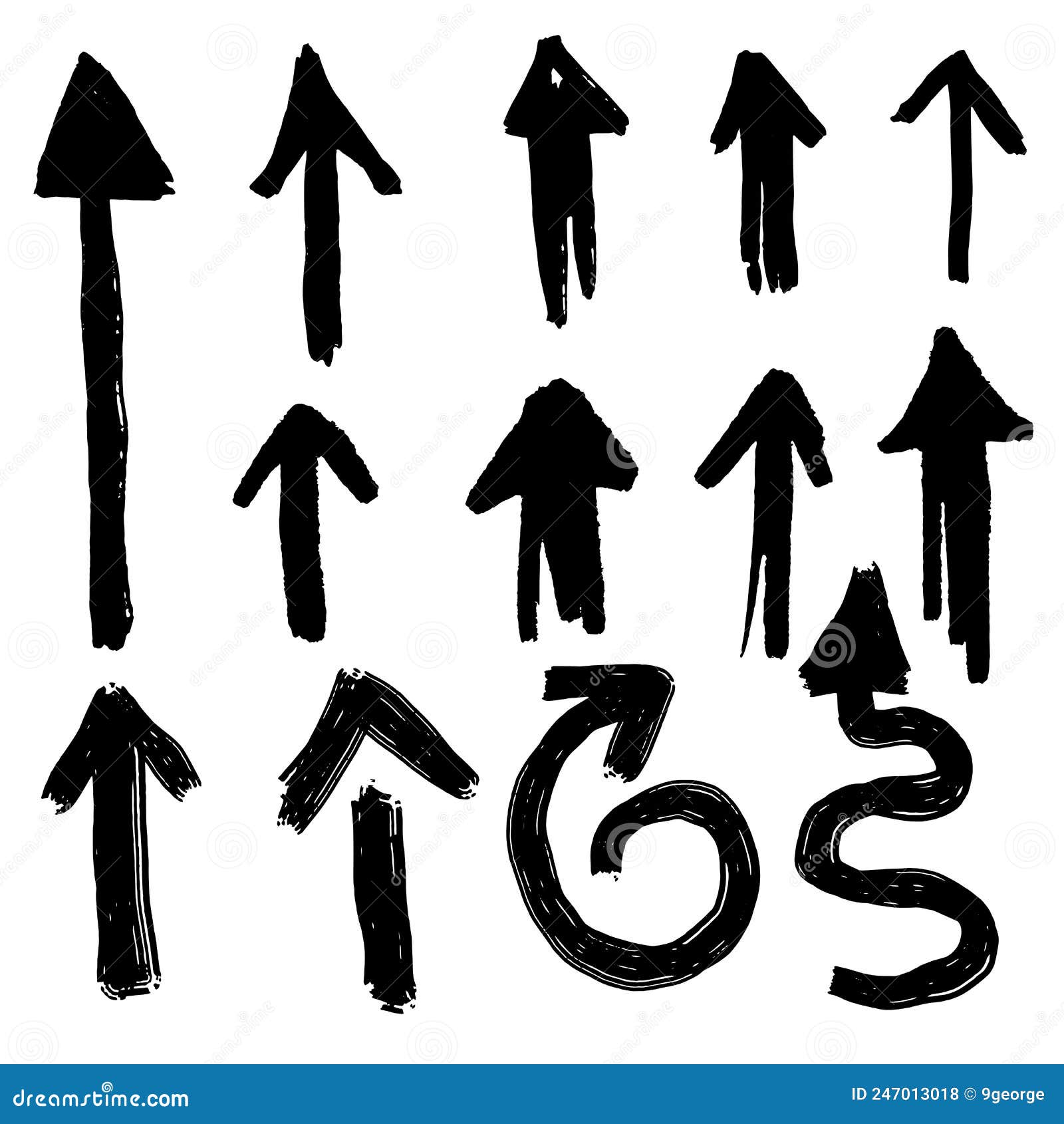 Grunge Arrow Vector. Grunge Arrow Brush.grunge Arrow Paint Stock ...