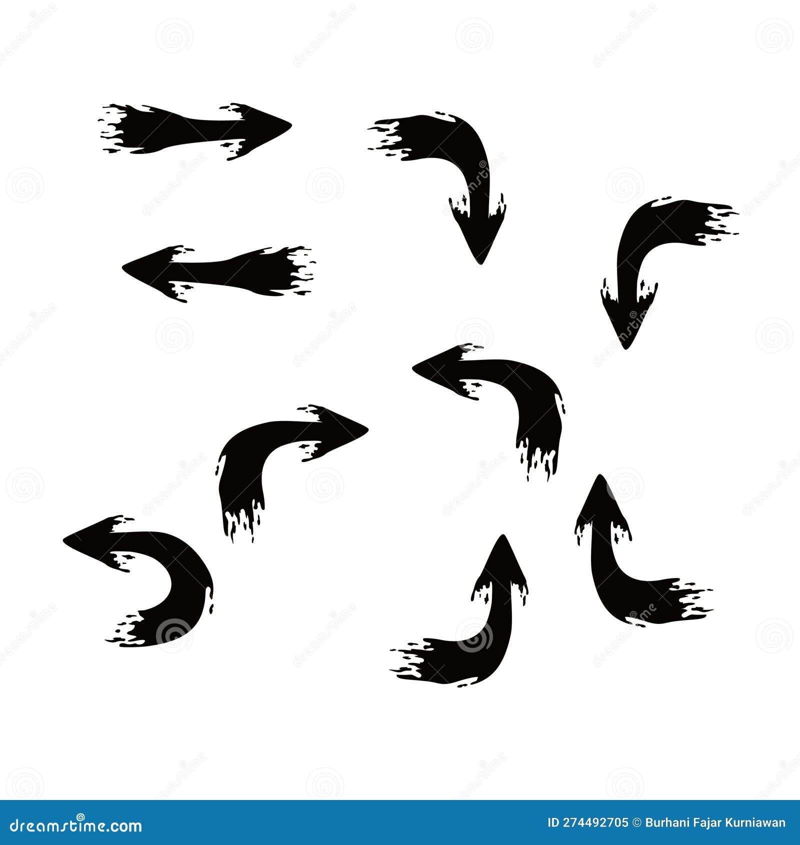 Grunge arrow vector design stock vector. Illustration of hand - 274492705