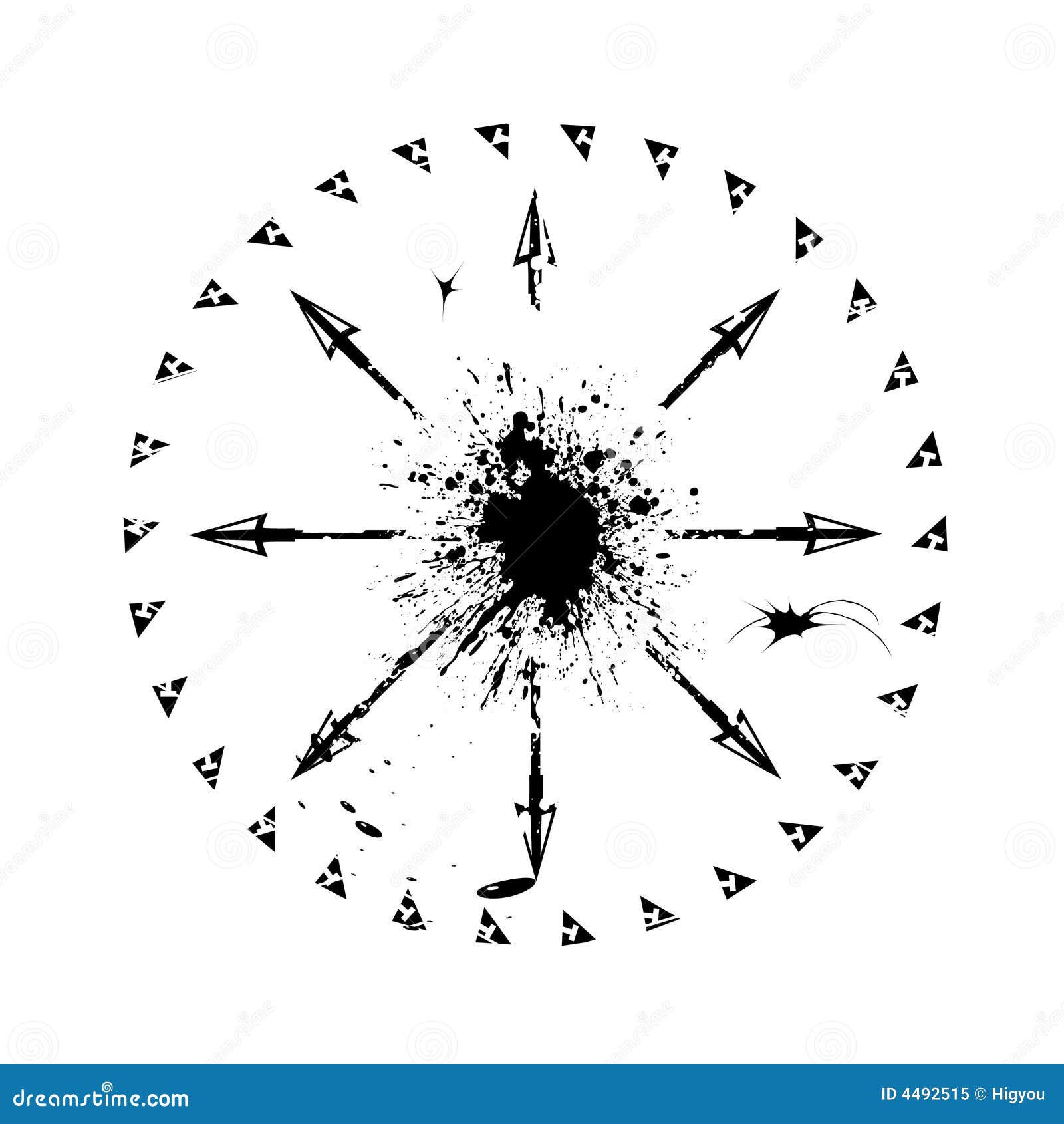 Grunge Arrows stock vector. Illustration of circle, grunge - 4492515