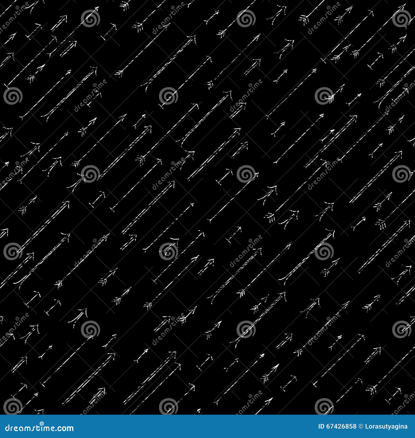 Grunge Arrows Background. Dark Seamless Pattern Stock Vector ...