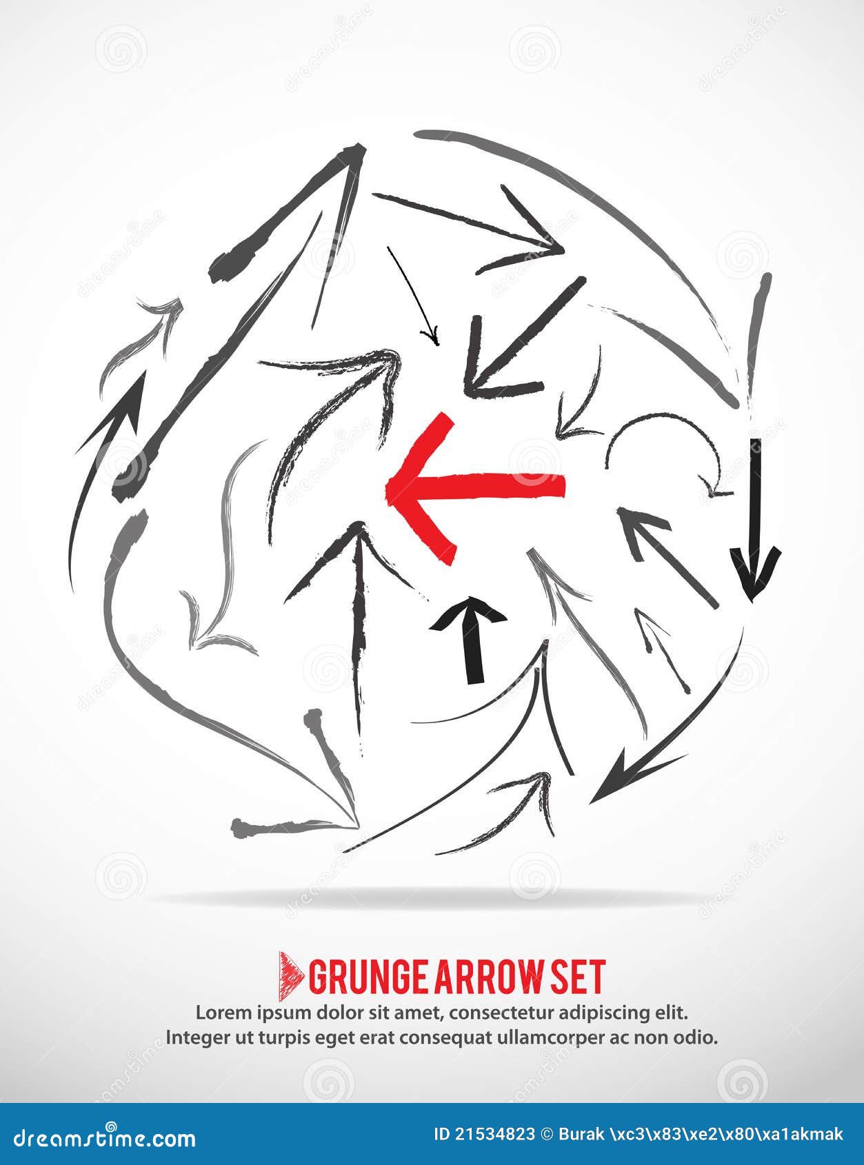 Grunge arrows set stock vector. Illustration of oils - 21534823